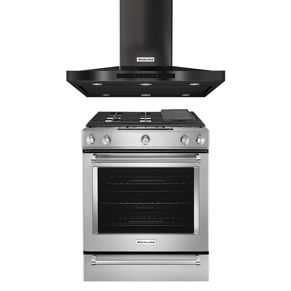 Combo Estufa Empotrable Electrónico 30" + Campana Decorativa tipo isla ...